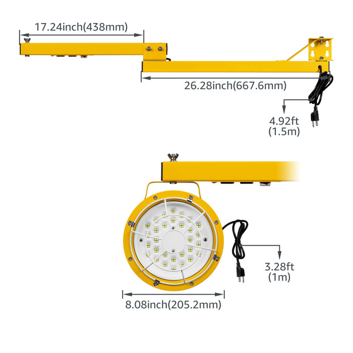 LEONLITE LED Loading Dock Light, 360 Degree Rotatable Light Head, 50W 5500LM, ETL Listed | Wayfair